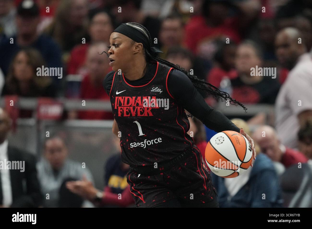 Indiana Fever's Odyssey Sims dribbles during first half of Game 3 of a ...