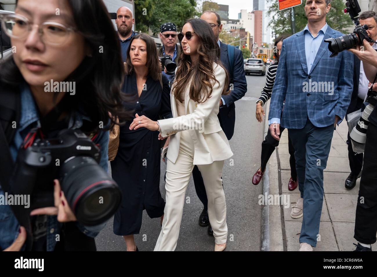 Charlie Javice exits Manhattan federal court, Monday, Sept. 29, 2025 ...