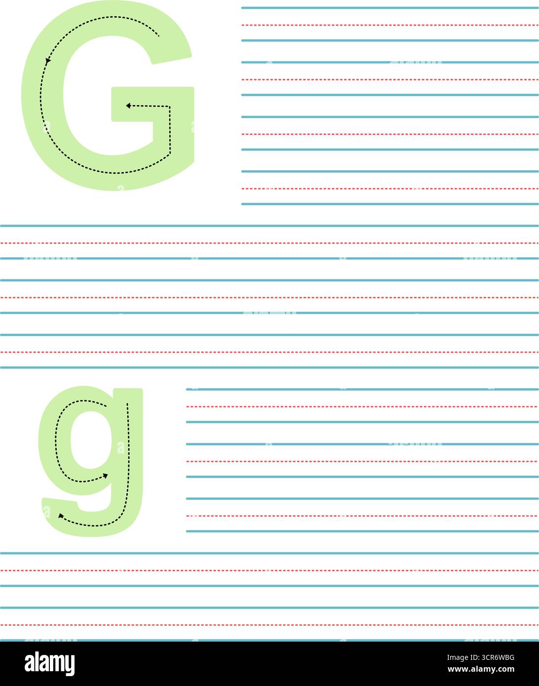 Colorful tracing worksheet for learning to write the capital and ...