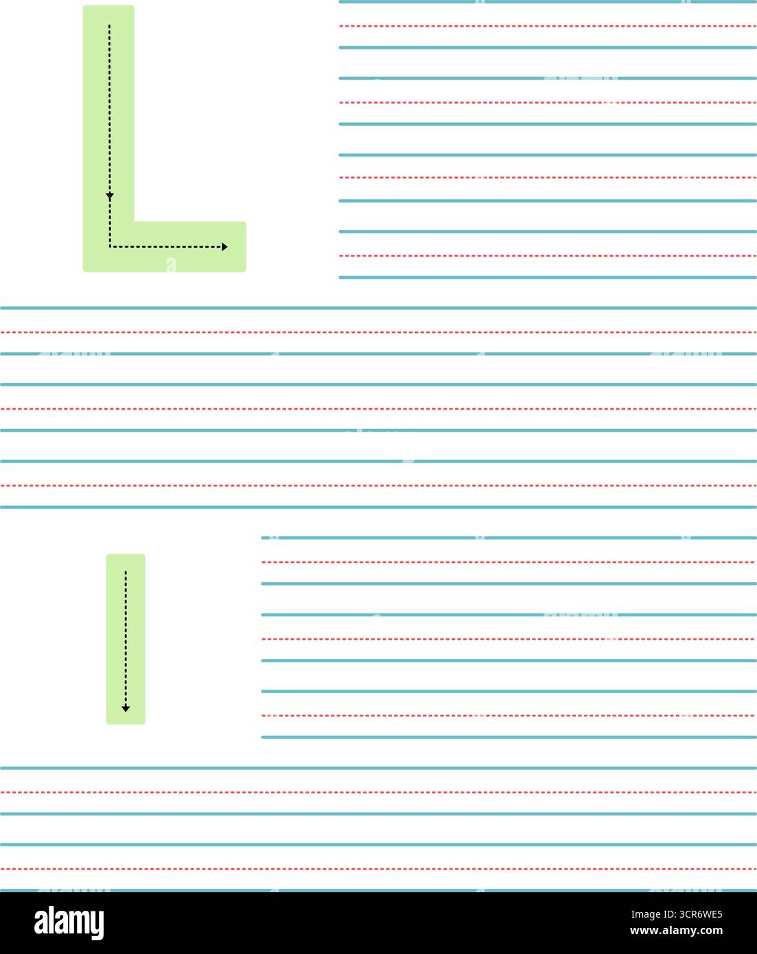 Colorful tracing worksheet for learning to write the capital and ...