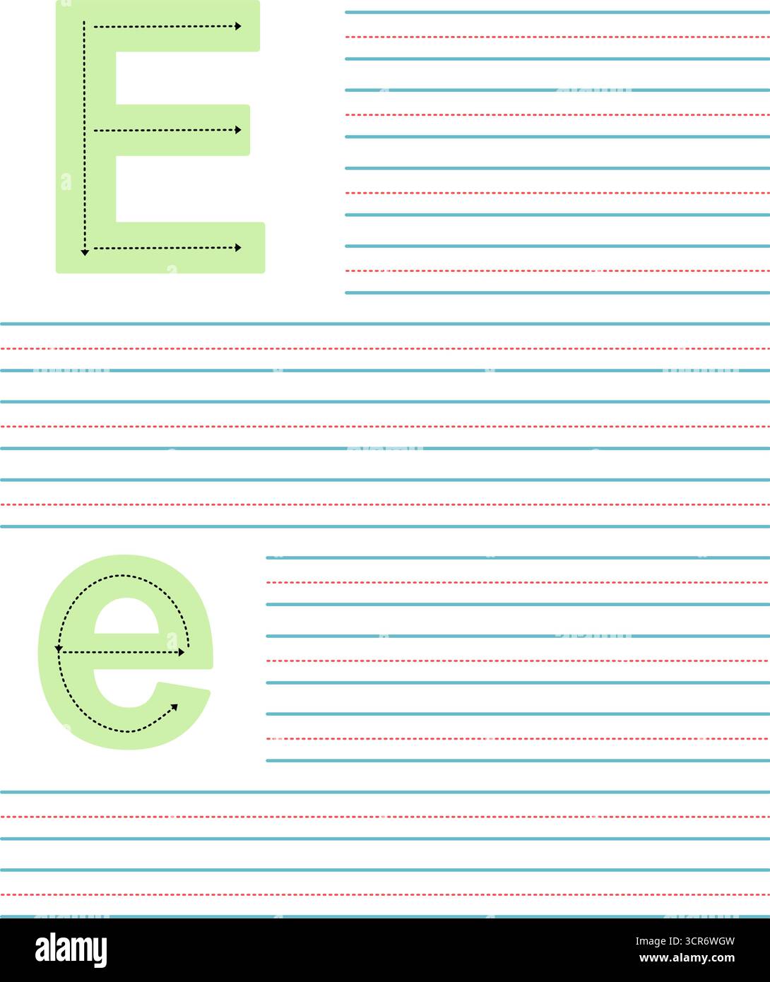 Colorful tracing worksheet for learning to write the capital and ...