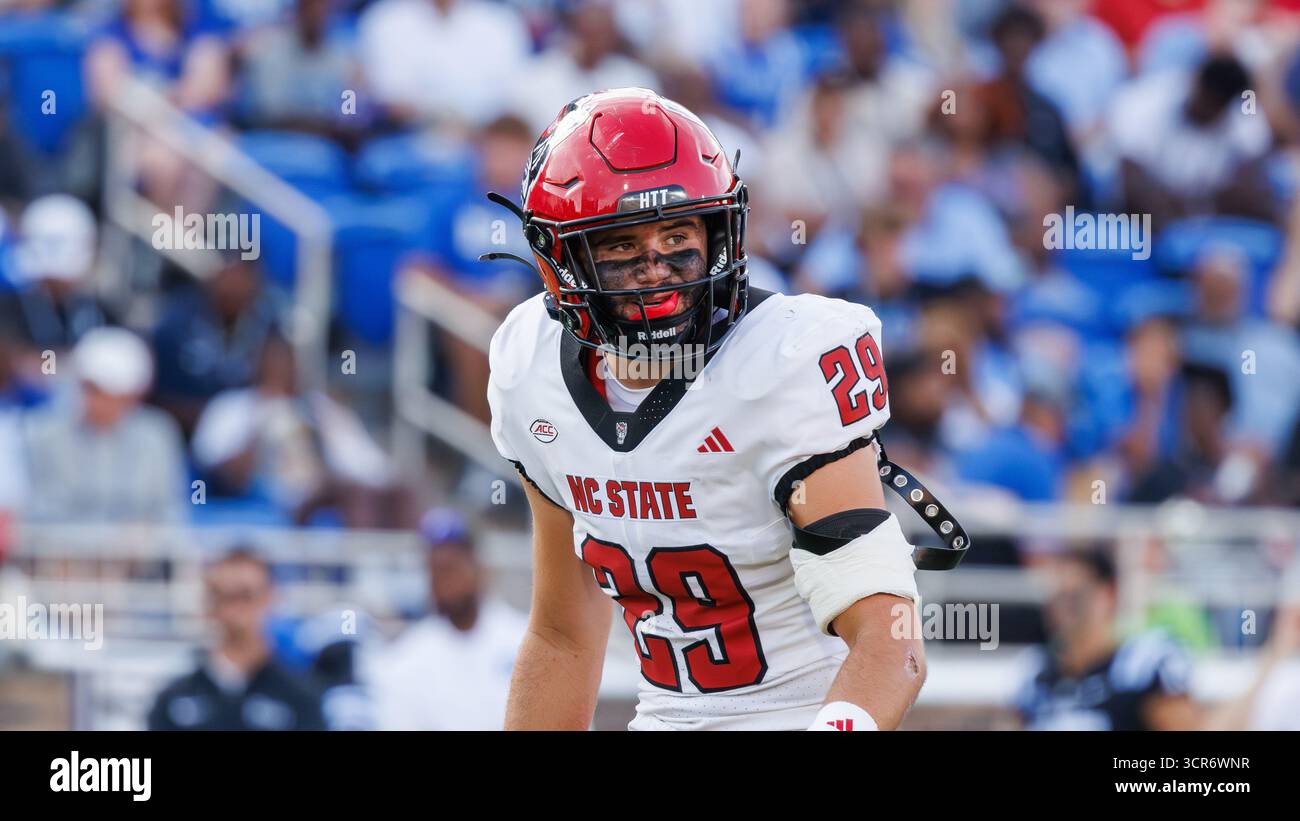 North Carolina State's Brody Barnhardt (29) prepares for a play during ...