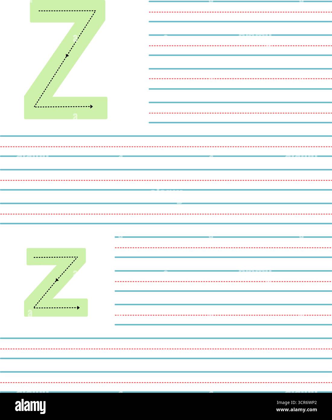 Alphabet z tracing Cut Out Stock Images & Pictures - Alamy