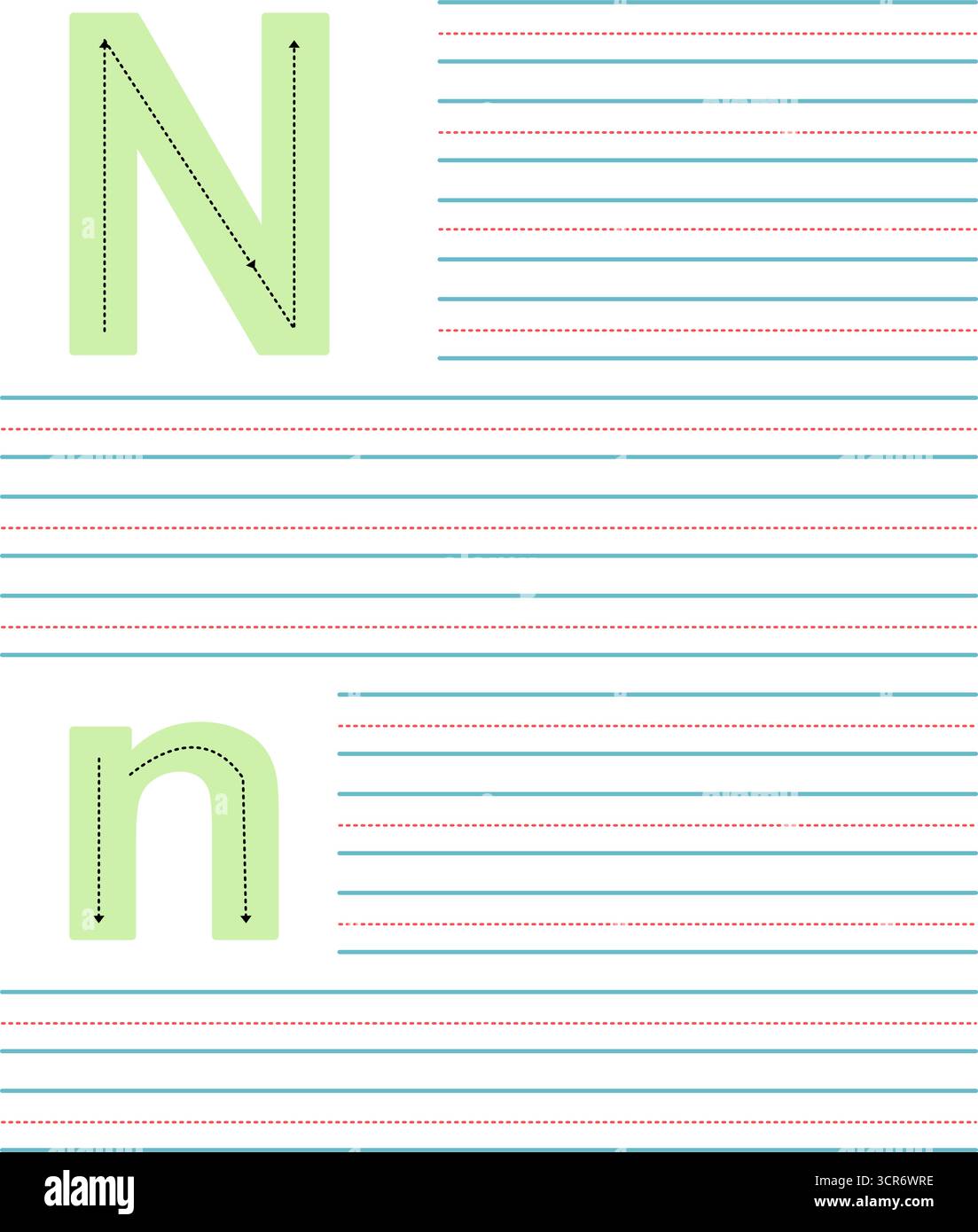 Uppercase letter n lowercase Stock Vector Images - Alamy