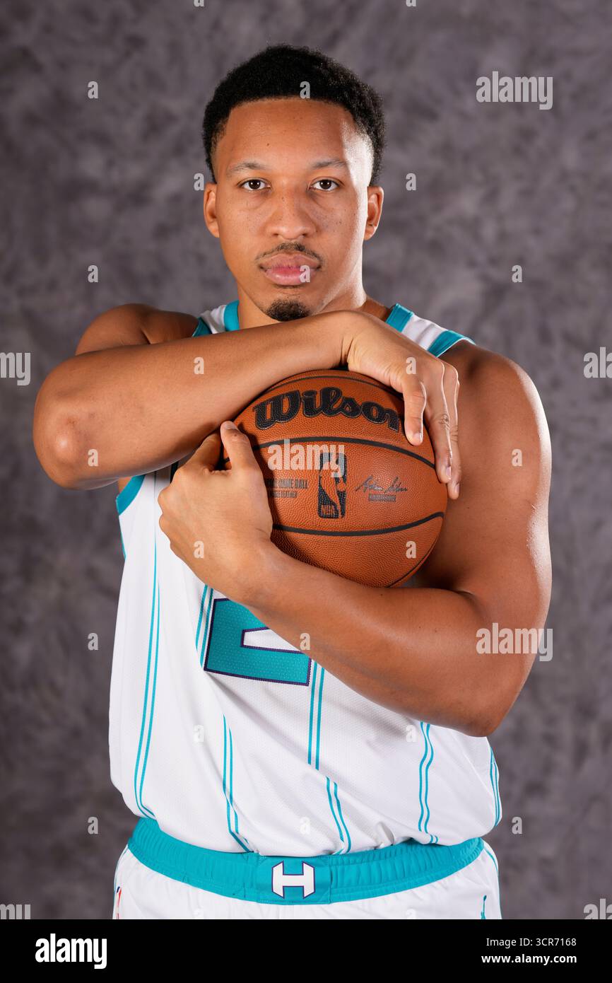 Charlotte Hornets' Grant Williams poses for a photo during the NBA ...