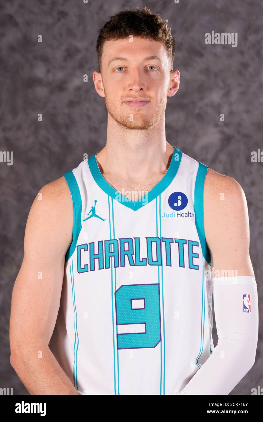 Charlotte Hornets' Drew Peterson poses for a photo during the NBA ...