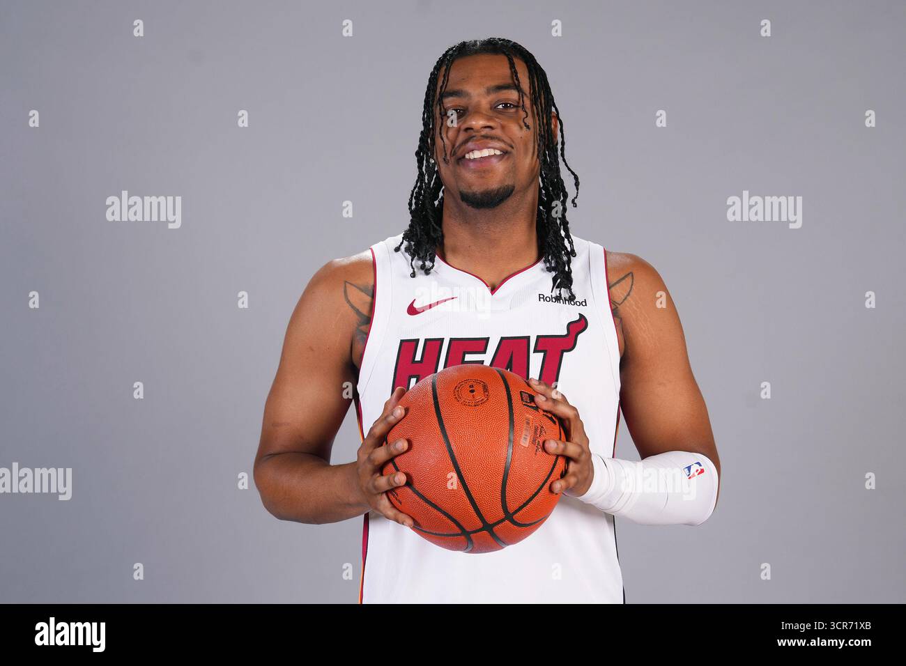 Miami Heat guard Trevor Keels poses for a photo during the NBA ...