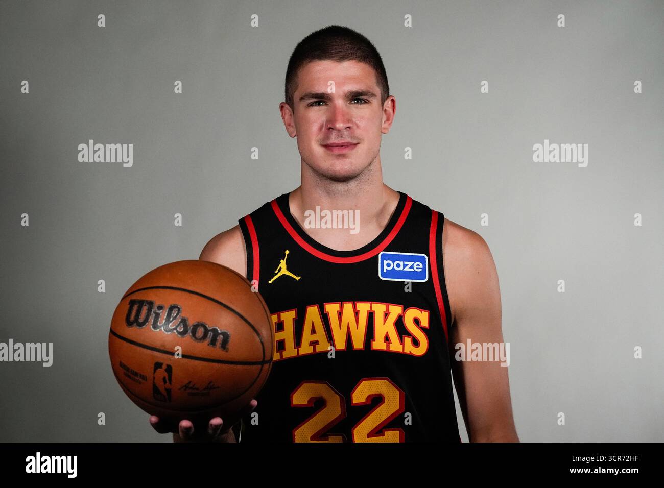 Atlanta Hawks forward Nikola Djurisic (22) poses for a photo during the ...