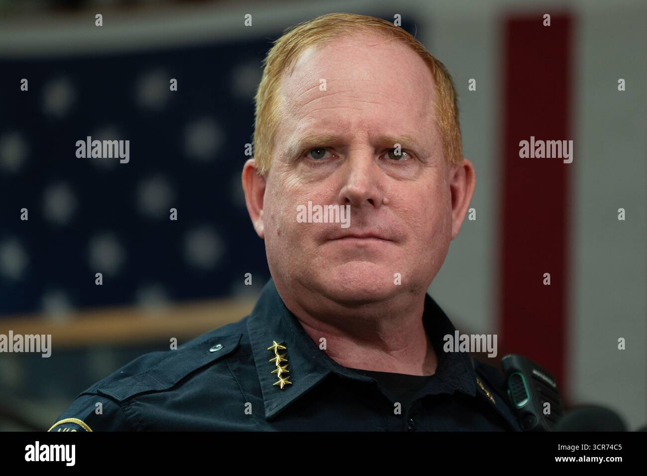 Portland Police Chief Bob Day speaks during a news conference on Monday ...