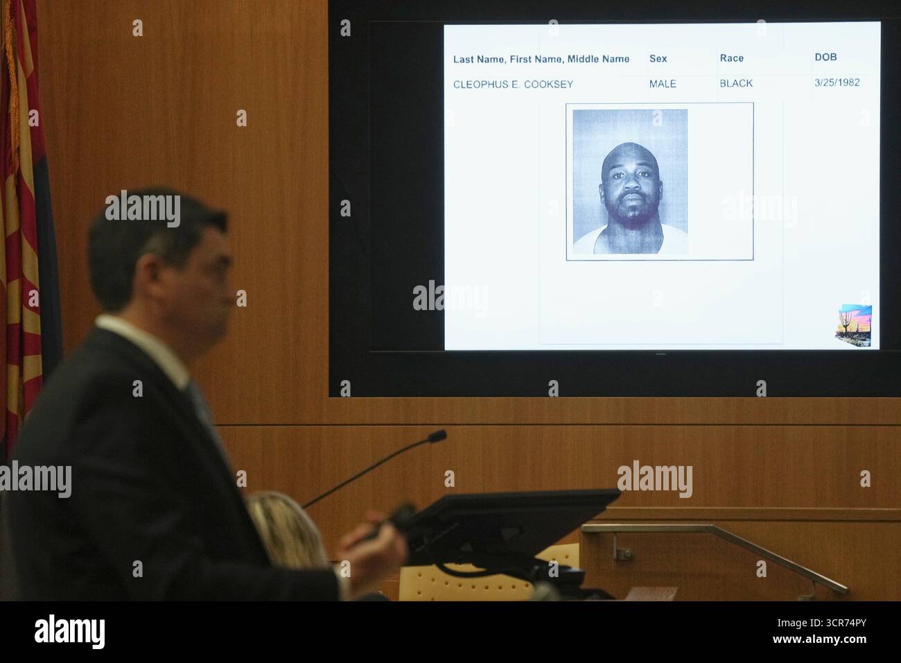 Prosecutor Josh Maxwell speaks to the jury during the sentencing ...