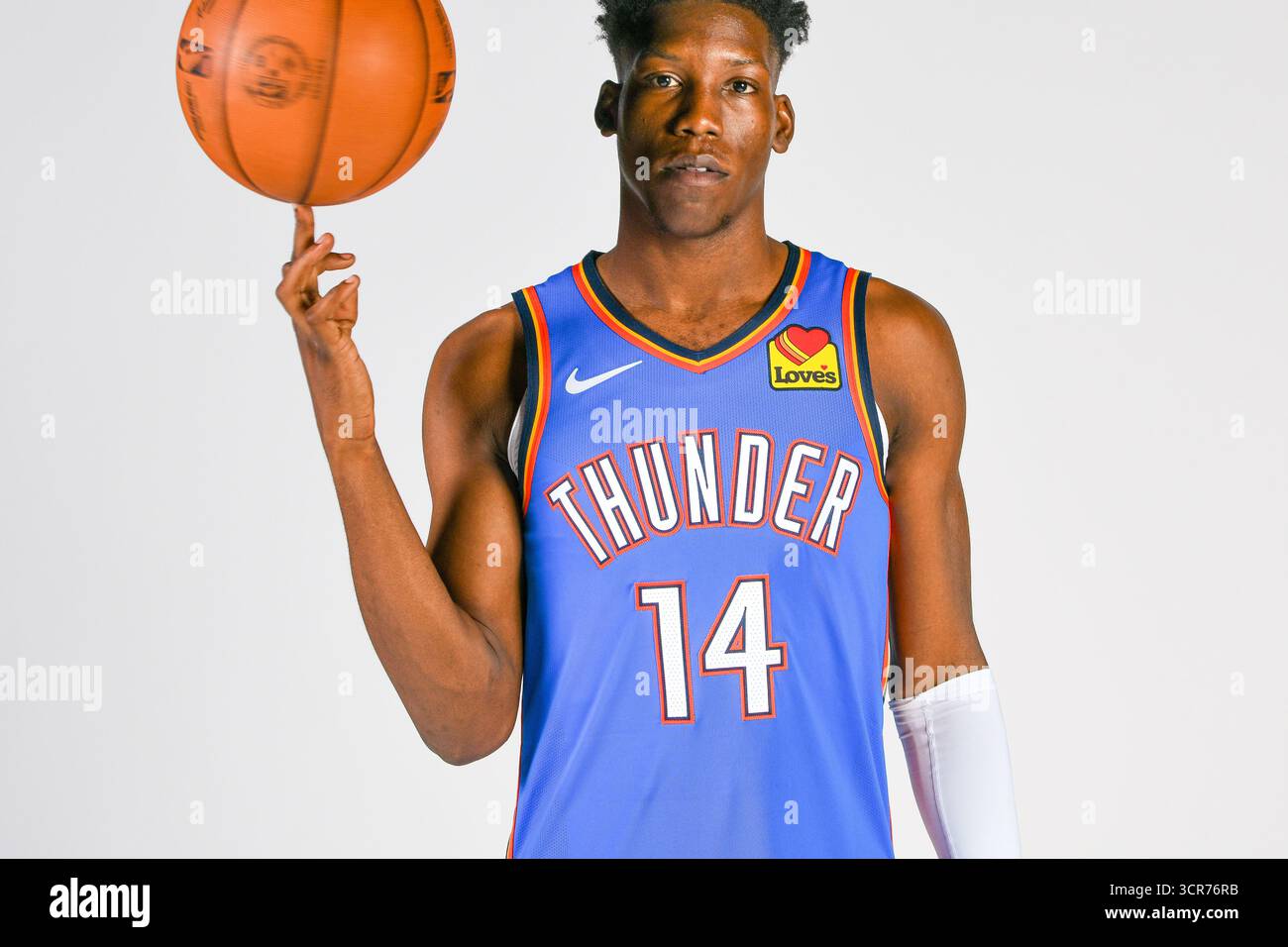 Oklahoma City Thunder guard Jazian Gortman poses for a photo during the ...
