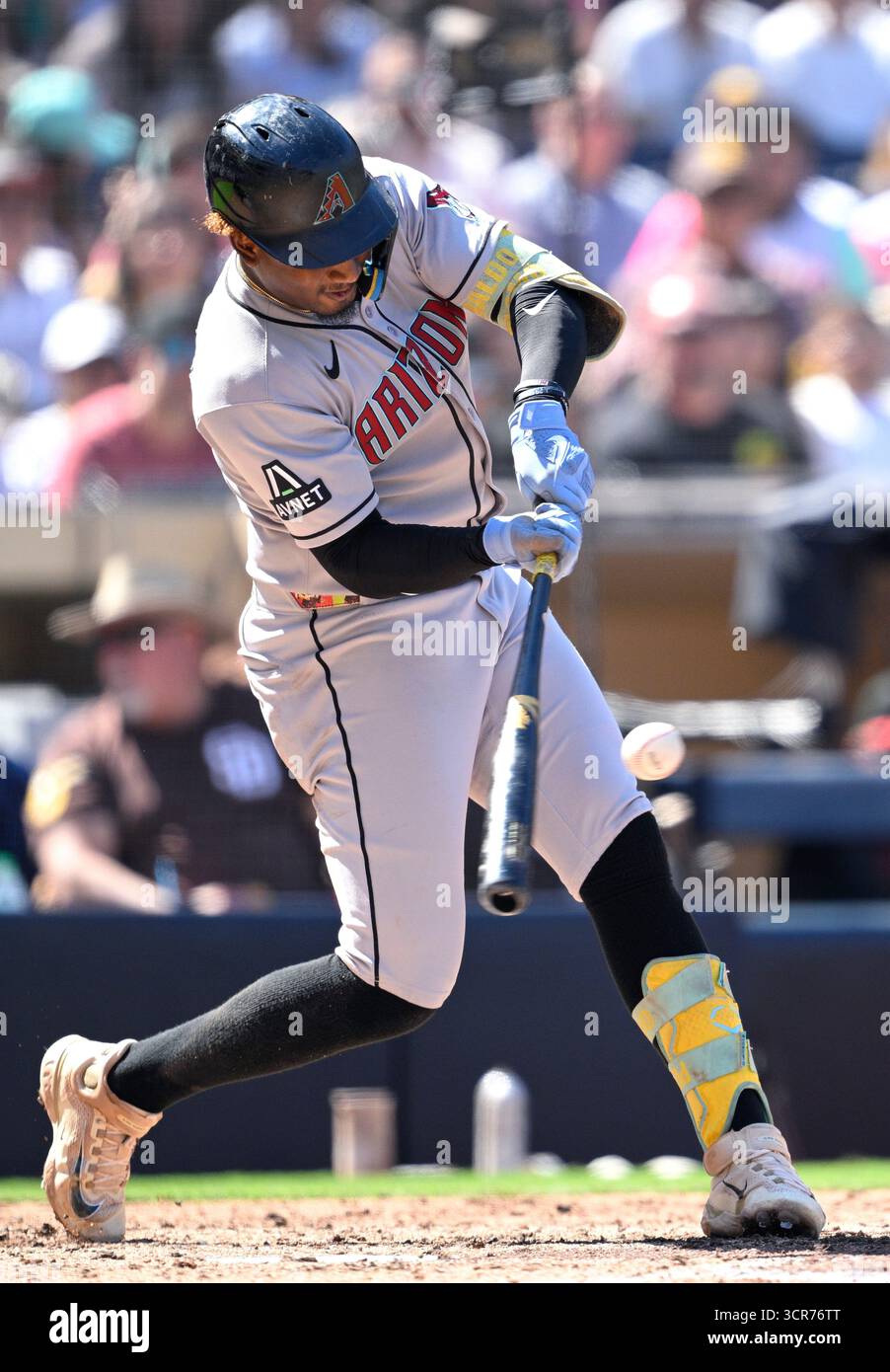 Arizona Diamondbacks' Geraldo Perdomo bats during the fifth inning of a ...