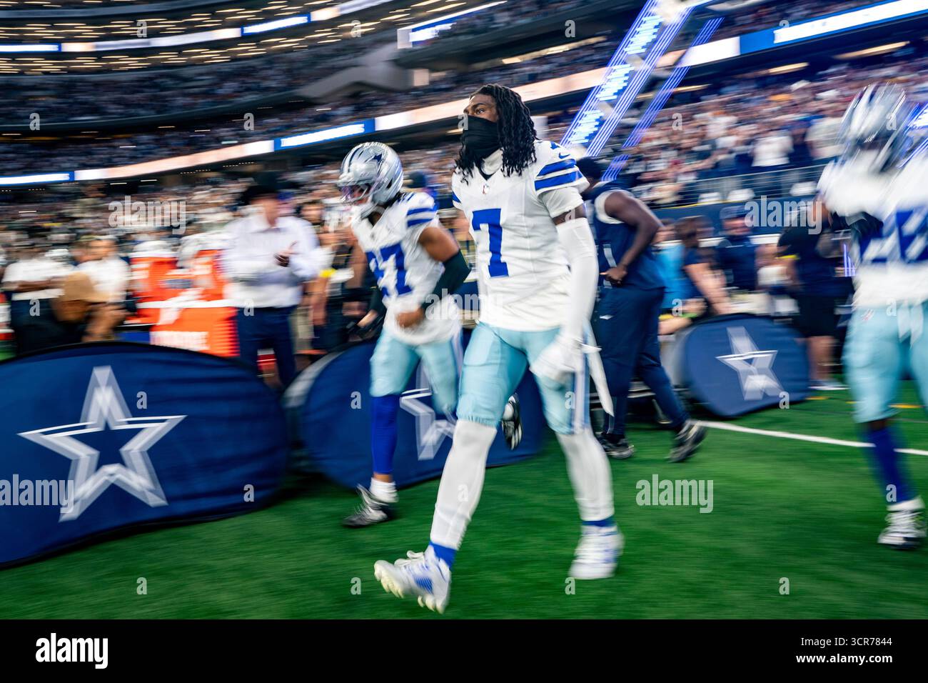 *Dallas Cowboys cornerback Trevon Diggs (7) and the rest of the team ...
