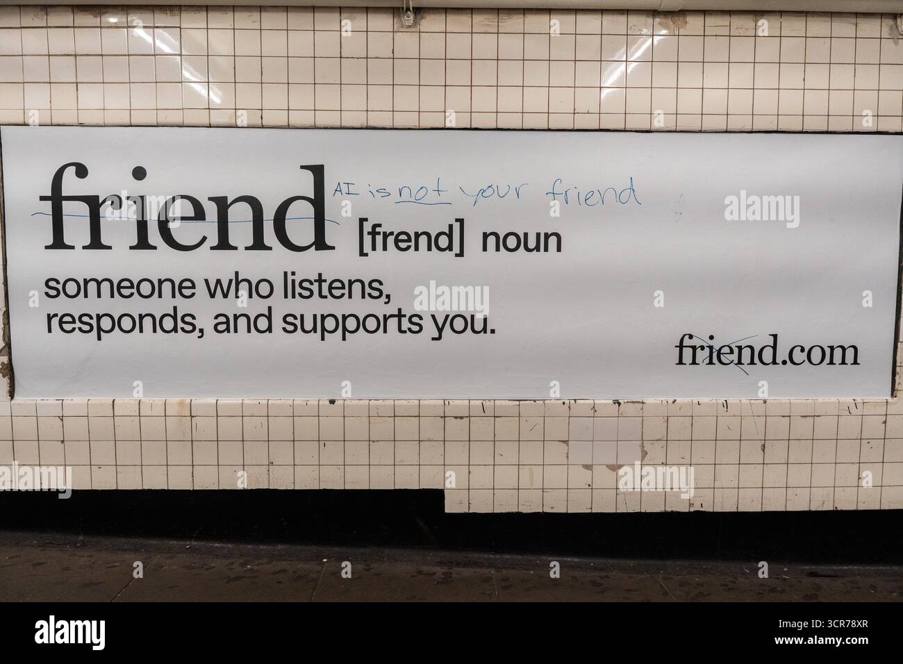 Nyc subway ad campaign friend hi-res stock photography and images - Alamy