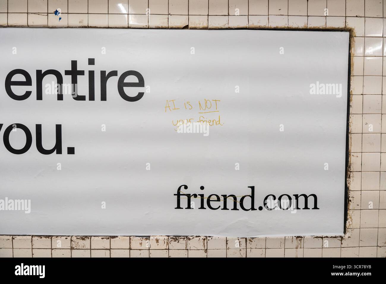 Nyc subway ad campaign friend hi-res stock photography and images - Alamy