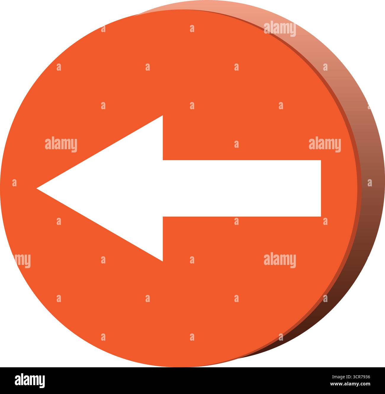 Red left arrow icon Stock Vector Images - Alamy