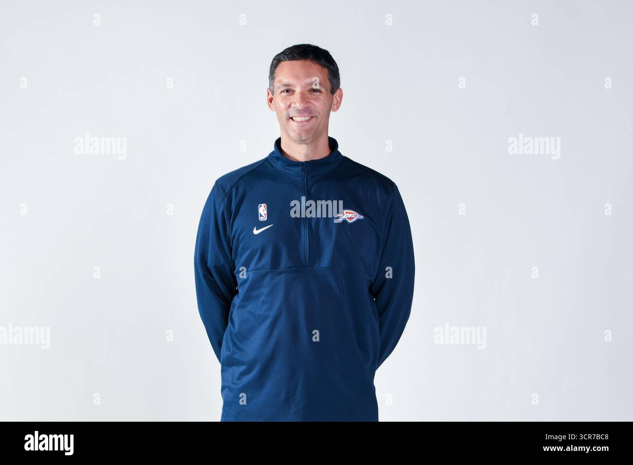 Oklahoma City Thunder head coach Mark Daigneault poses for a photo ...