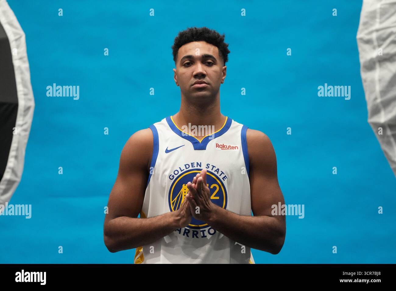 Golden State Warriors forward Trayce Jackson-Davis poses for photos ...