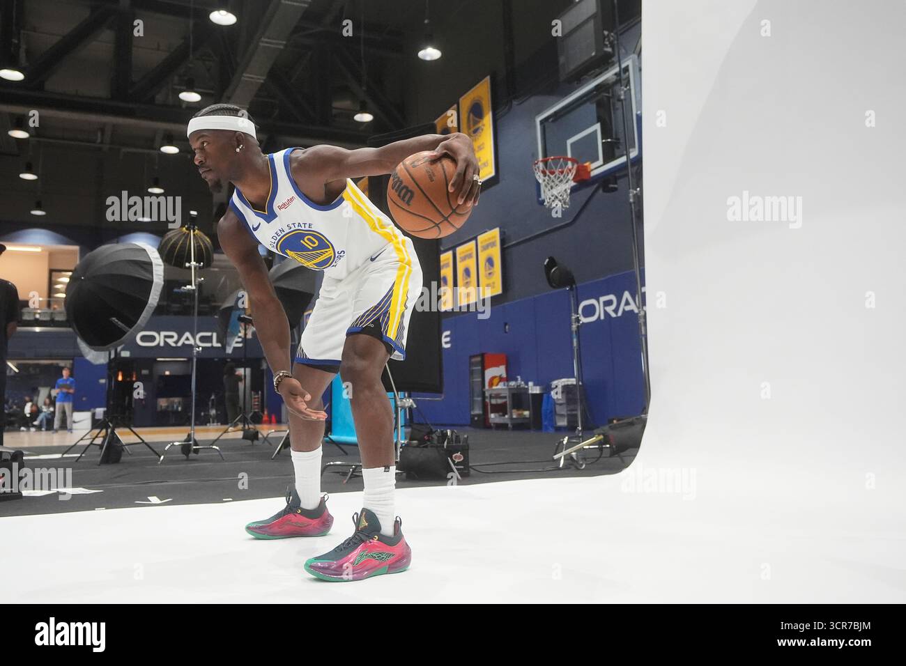 Golden State Warriors forward Jimmy Butler III poses for photos during ...