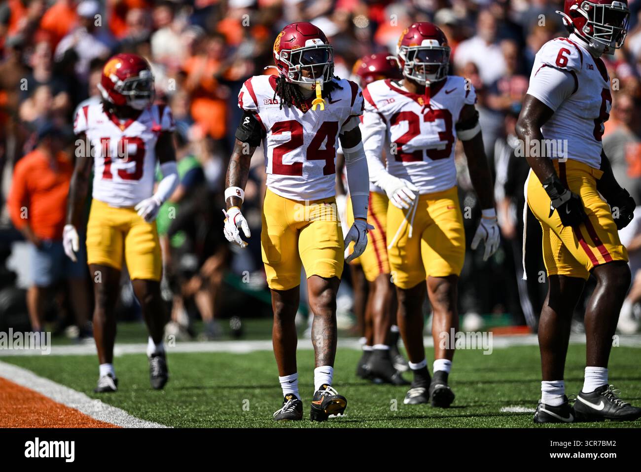 CHAMPAIGN, IL - SEPTEMBER 27: USC Trojans S Christian Pierce (24 ...