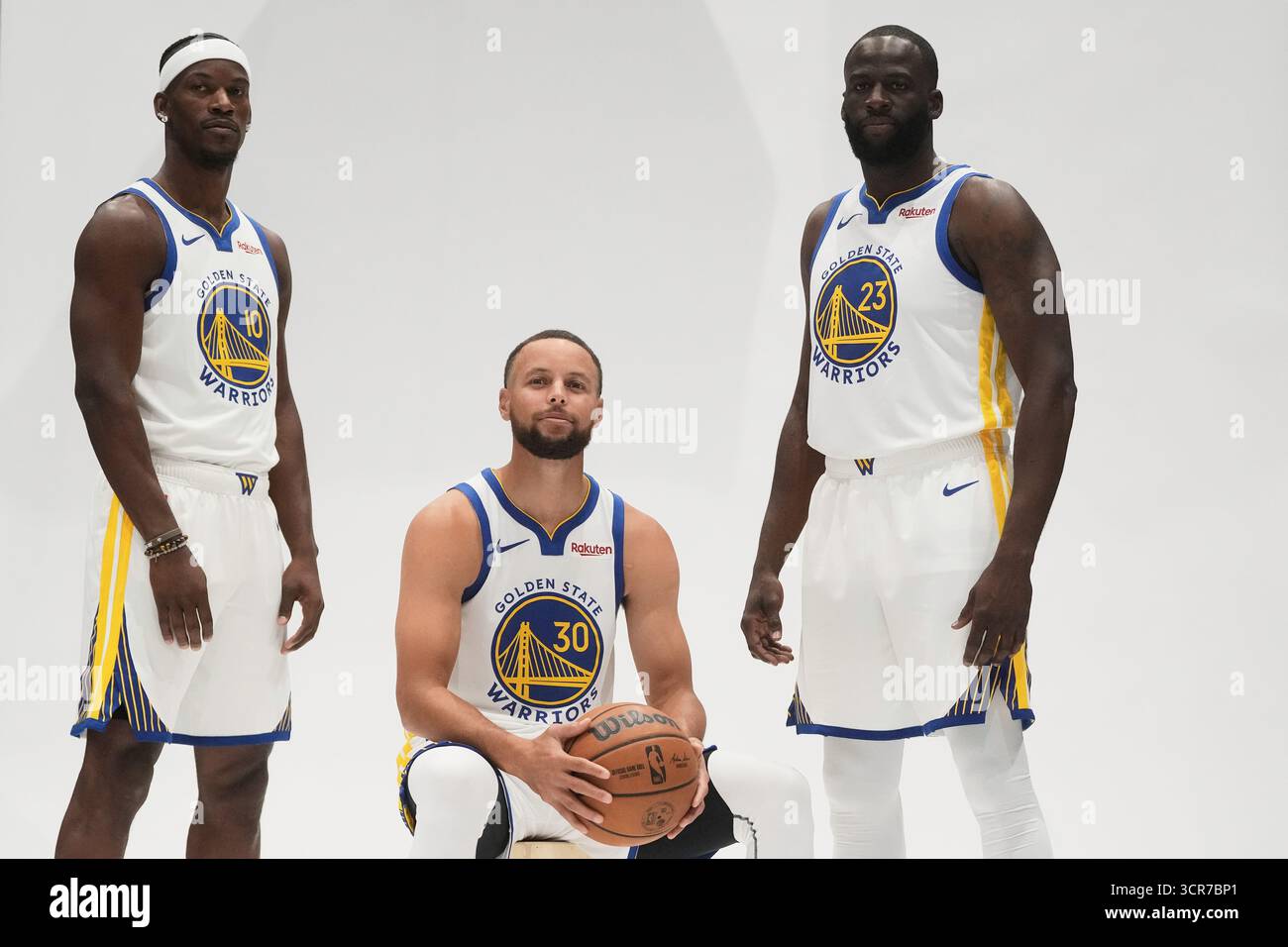 Golden State Warriors forward Jimmy Butler III (10), guard Stephen ...