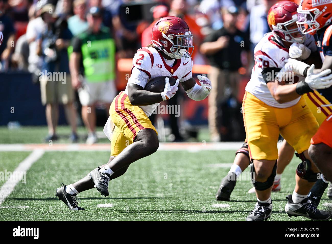 CHAMPAIGN, IL - SEPTEMBER 27: USC Trojans RB Waymond Jordan (2) runs ...