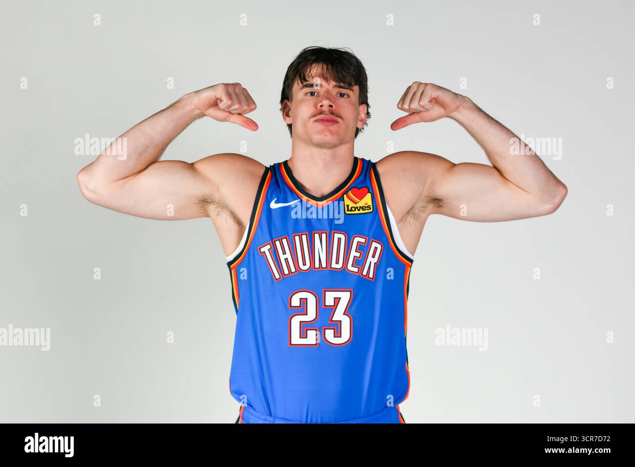 Oklahoma City Thunder forward Brooks Barnhizer poses for a photo during ...