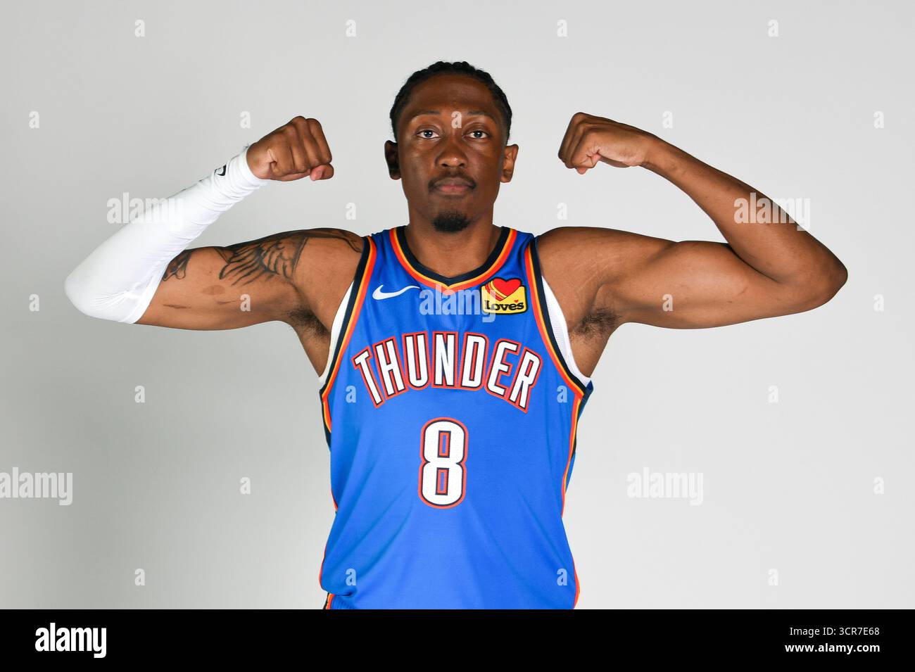 Oklahoma City Thunder forward Jalen Williams poses for a photo during ...