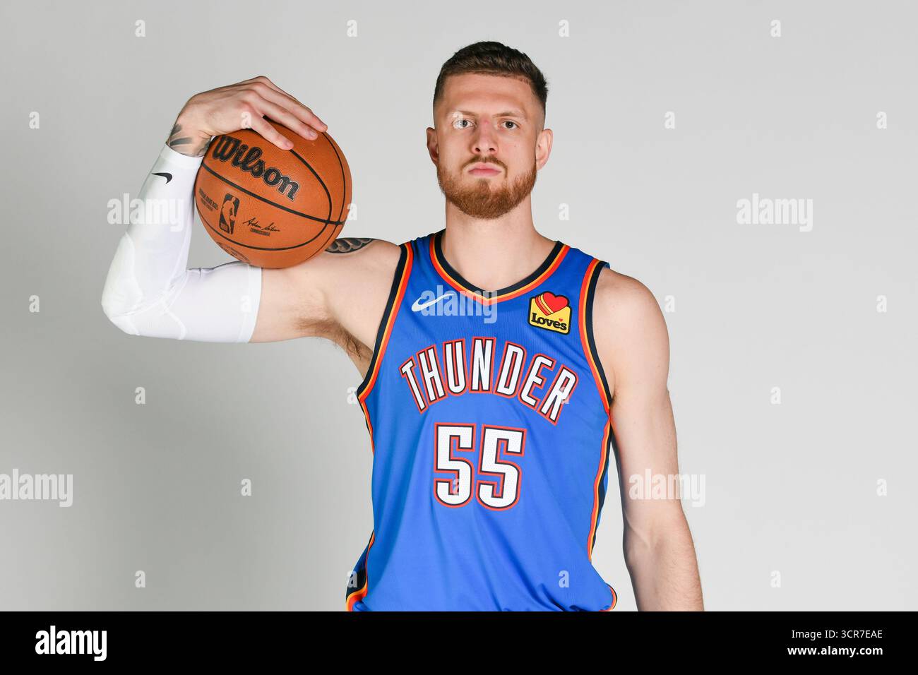 Oklahoma City Thunder center Isaiah Hartenstein poses for a photo ...