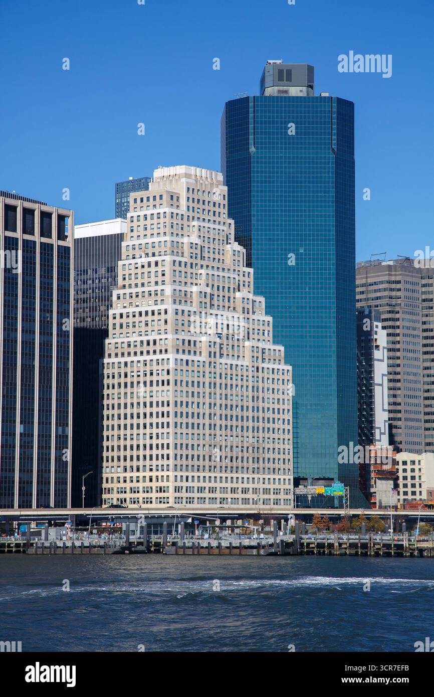 The 120 wall street building at the Iconic Financial District, lower ...