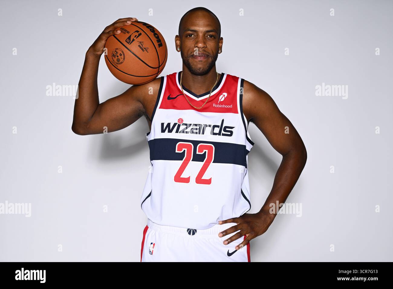 Washington Wizards forward Khris Middleton (22) poses for a photo ...