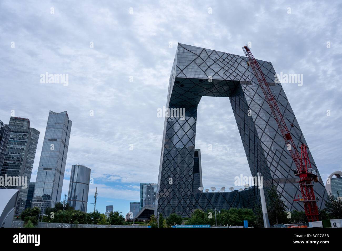 Beijing, China - September 17, 2025 : The iconic CCTV Headquarters, a ...