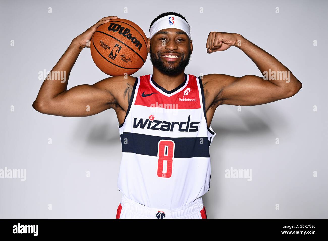 Washington Wizards guard Malaki Branham (8) poses for a photo during ...