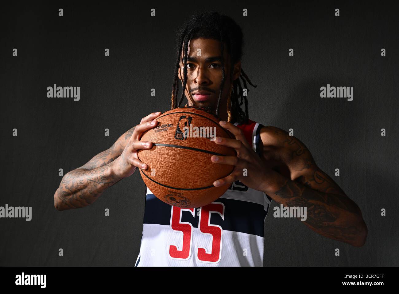 Washington Wizards guard Keshon Gilbert (55) poses for a photo during ...