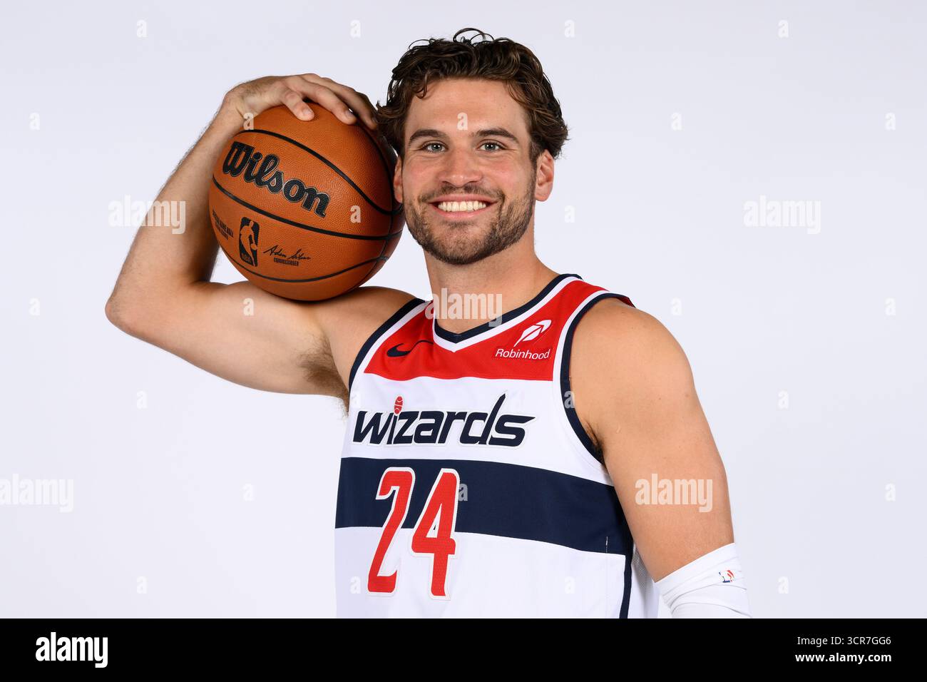 Washington Wizards guard Corey Kispert (24) poses for a photo during ...