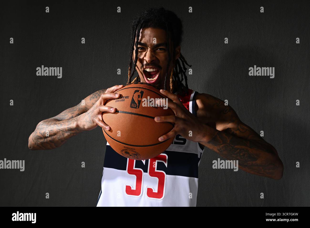 Washington Wizards guard Keshon Gilbert (55) poses for a photo during ...