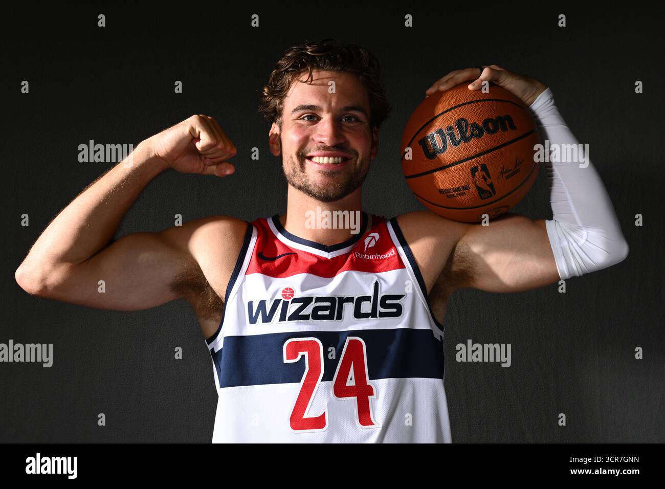 Washington Wizards guard Corey Kispert (24) poses for a photo during ...