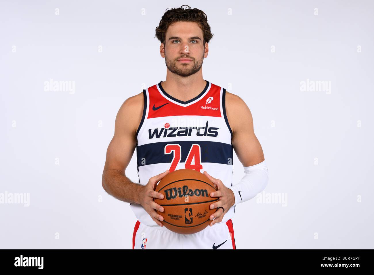 Washington Wizards guard Corey Kispert (24) poses for a photo during ...