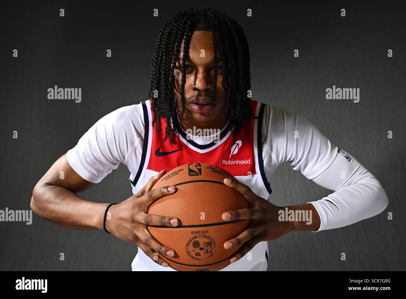 Washington Wizards guard Bub Carrington (7) poses for a photo during ...