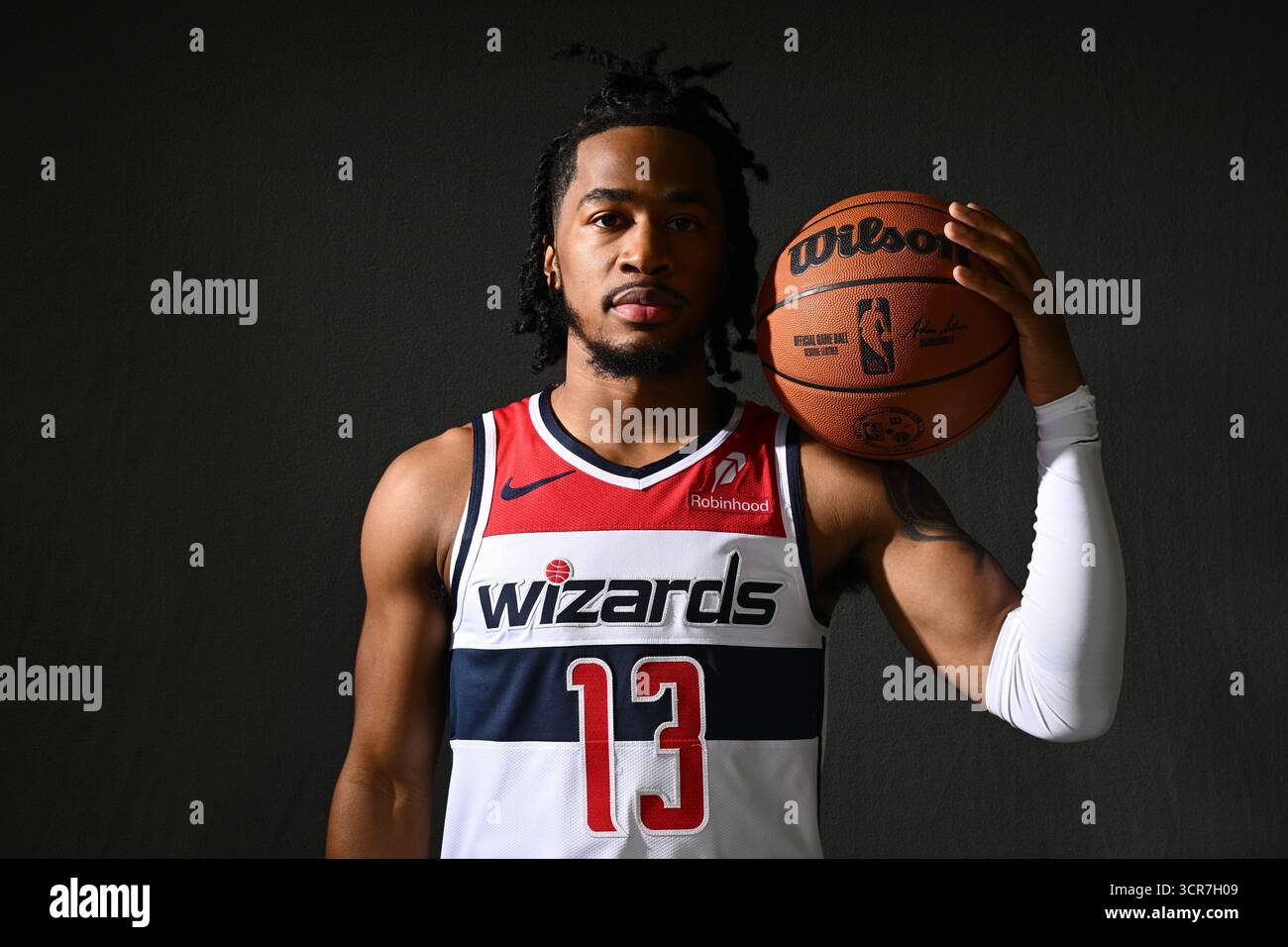 Washington Wizards guard Sharife Cooper (13) poses for a photo during ...