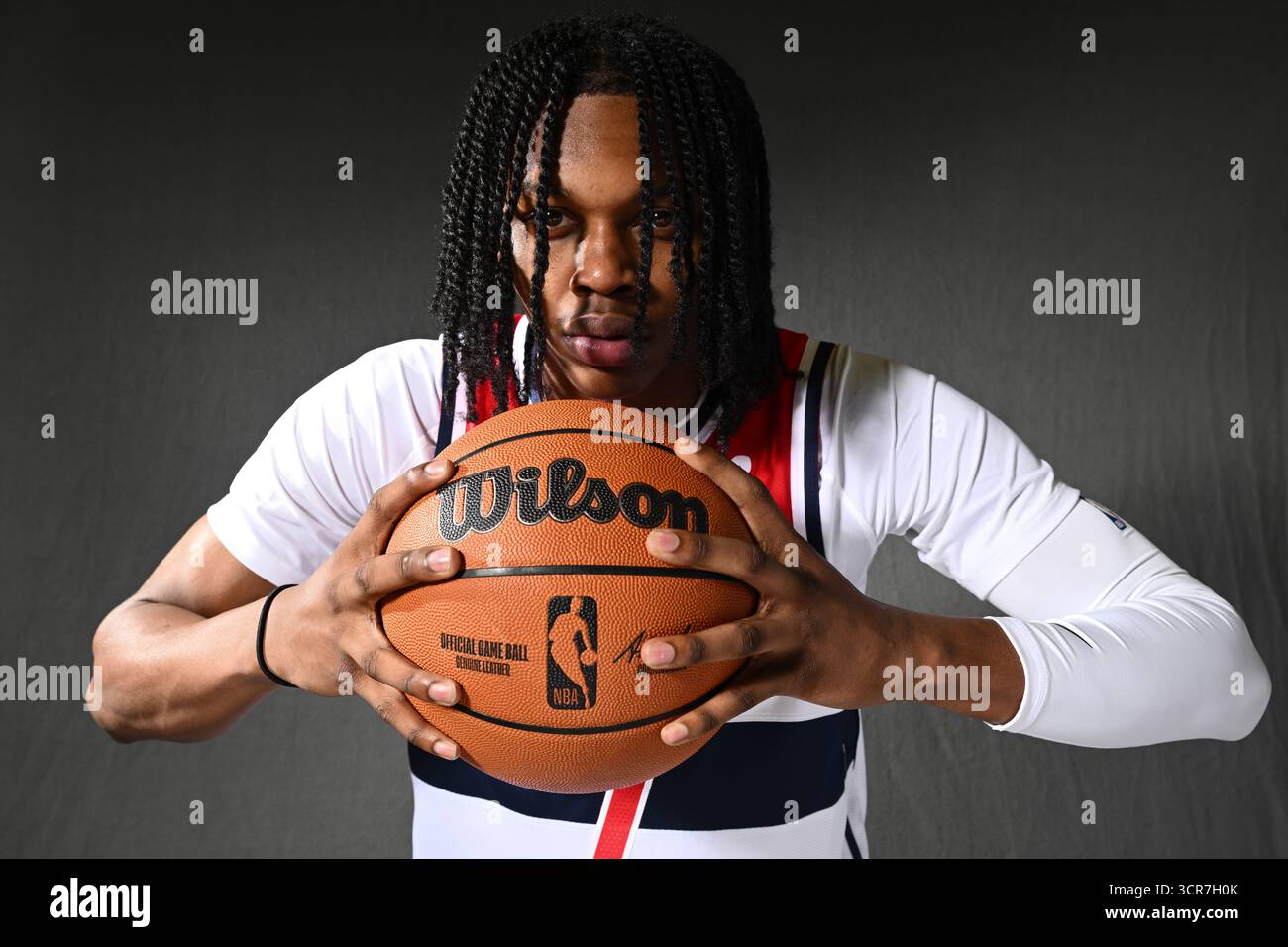 Washington Wizards guard Bub Carrington (7) poses for a photo during ...
