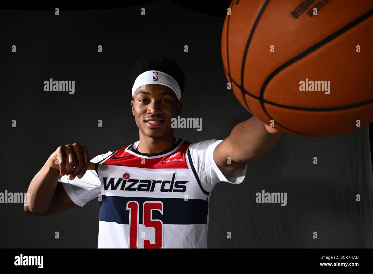 Washington Wizards forward Jonathan Pierre (15) poses for a photo ...