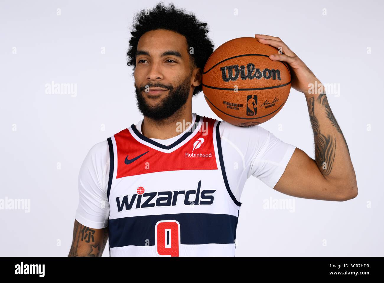 Washington Wizards forward Justin Champagnie (9) poses for a photo ...