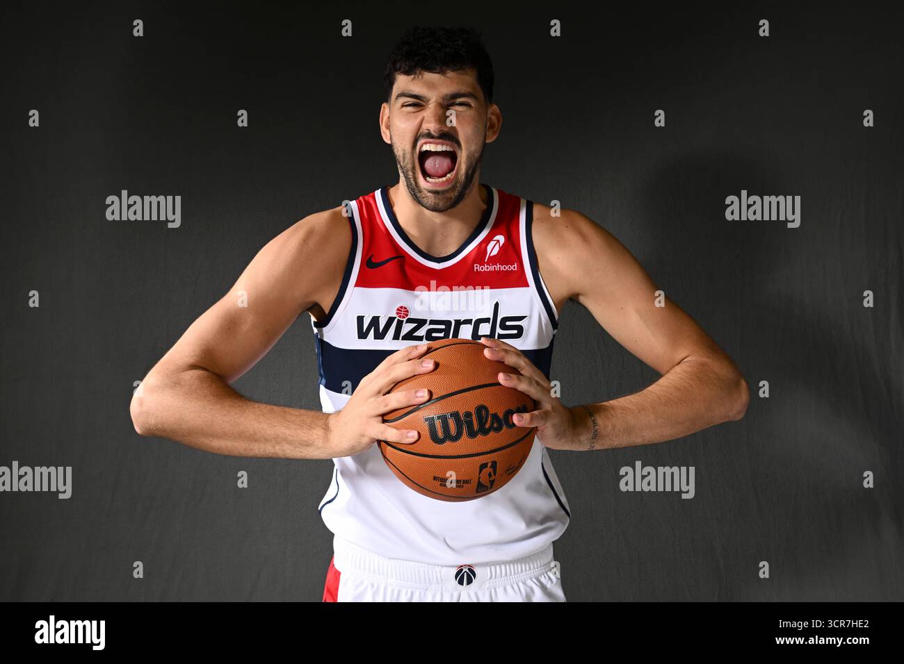 Washington Wizards forward Tristan Vukcevic (00) poses for a photo ...