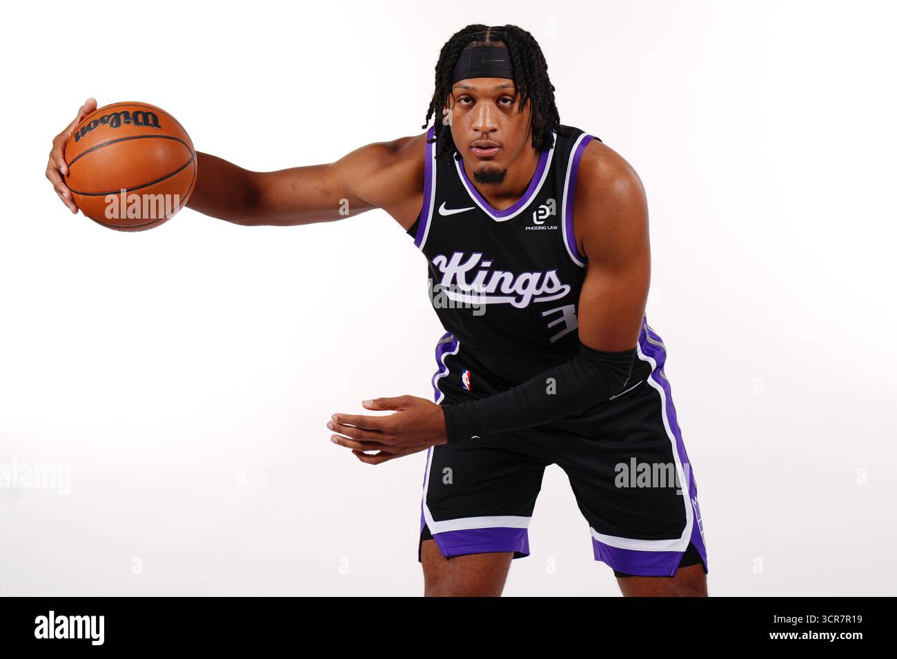 Sacramento Kings center Isaac Jones poses during the NBA basketball ...