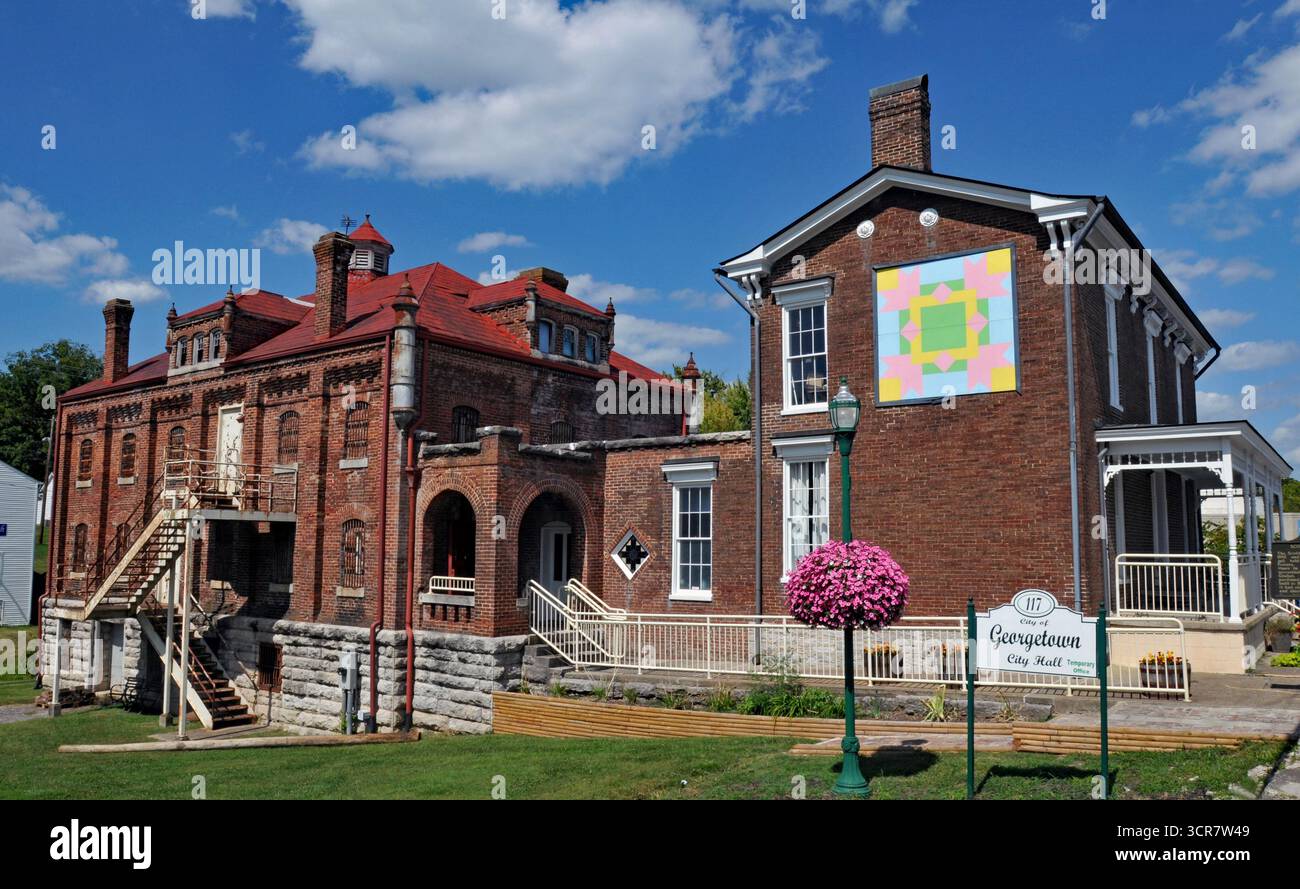 The historic former Scott County Jail and jailer's house in Georgetown ...