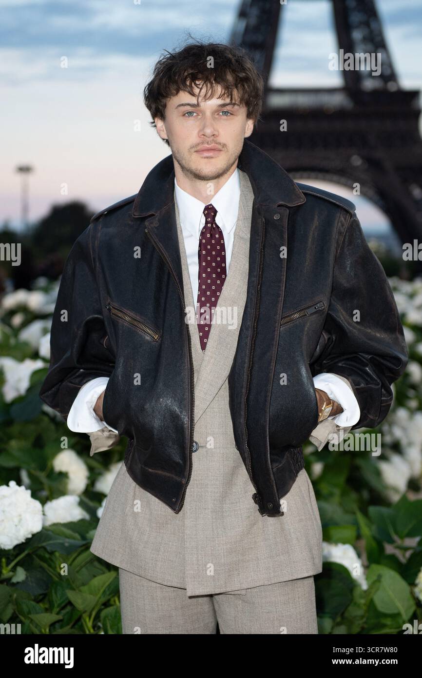 Christopher Briney attending the Saint Laurent Womenswear Spring/Summer ...