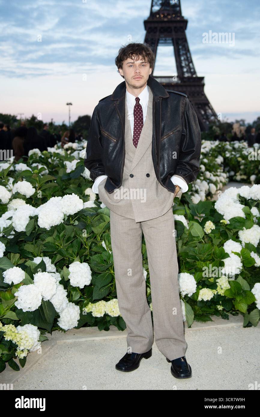 Christopher Briney attending the Saint Laurent Womenswear Spring/Summer ...