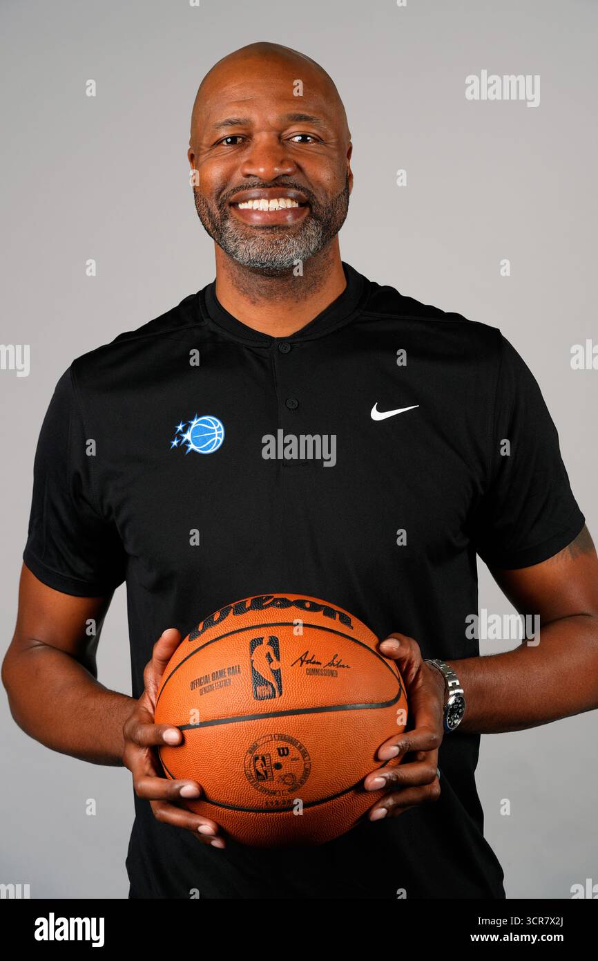 Orlando Magic head coach Jamahl Mosley poses for a photo during the NBA ...