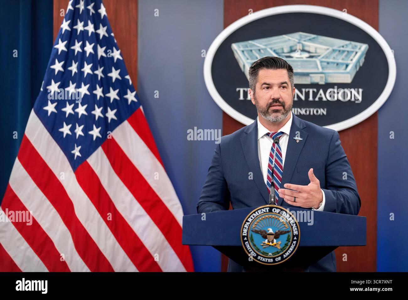 FILE - Pentagon spokesman Sean Parnell speaks during a press briefing ...